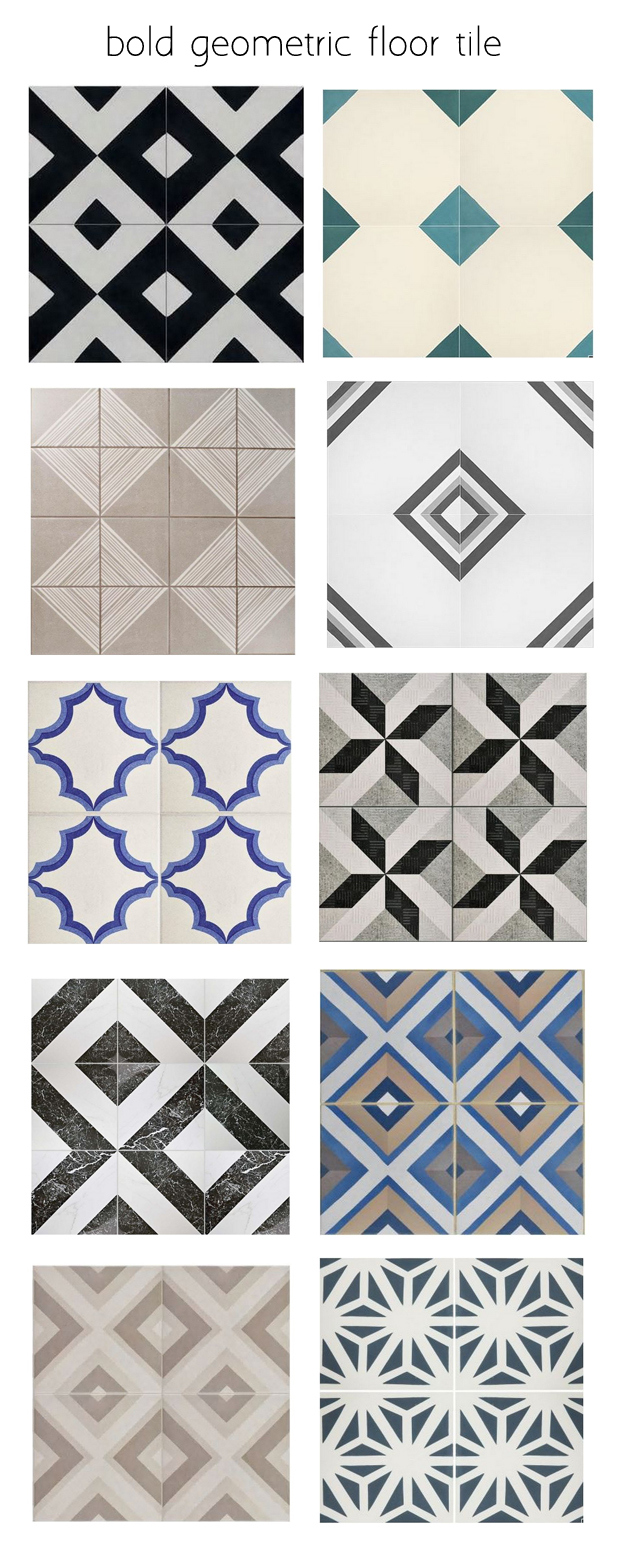 Bold Geometric Floor Tile | Centsational Style
