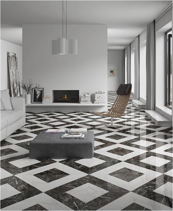Bold Geometric Floor Tile | Centsational Style