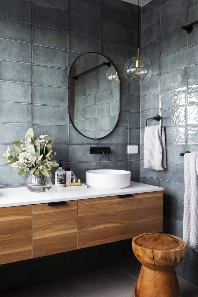 Bold Colorful Bathroom Tile | Centsational Style