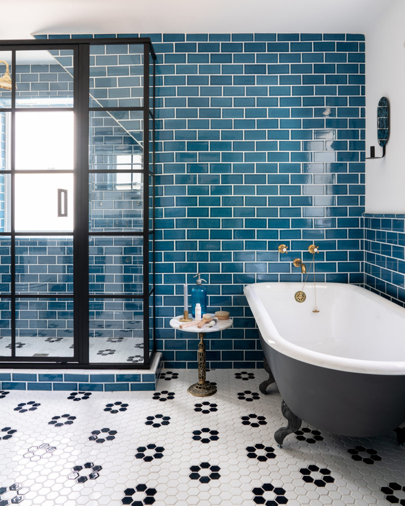 Bold Colorful Bathroom Tile | Centsational Style