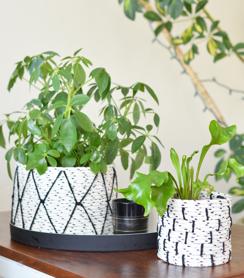 DIY: Stitched Cotton Cord Containers | Centsational Style