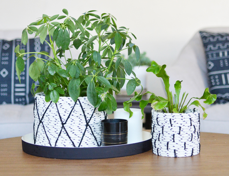 DIY: Stitched Cotton Cord Containers | Centsational Style