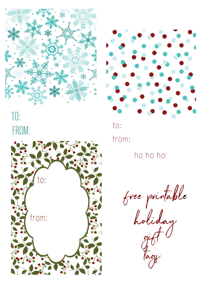 Printable Holiday Gift Tags | Centsational Style