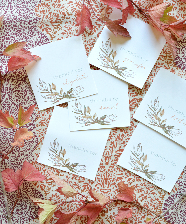 Printable Leaf Thanksgiving Place Cards | Centsational Style