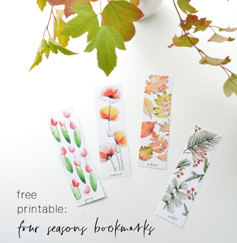 Free Printable: Four Seasons Bookmarks | Centsational Style