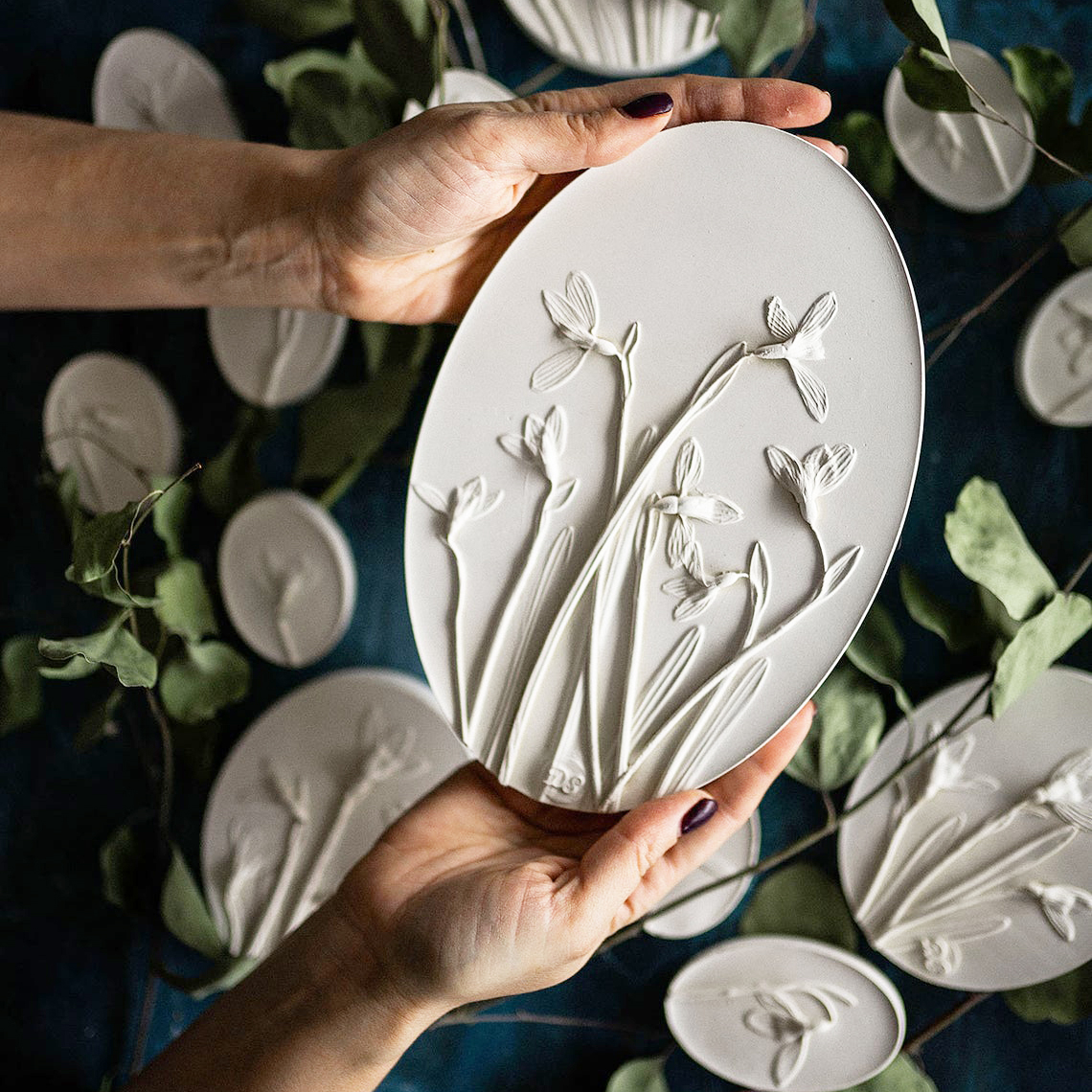 Relief Art Ideas Plaster Wall Art Botanical Sculpture Flower Gift