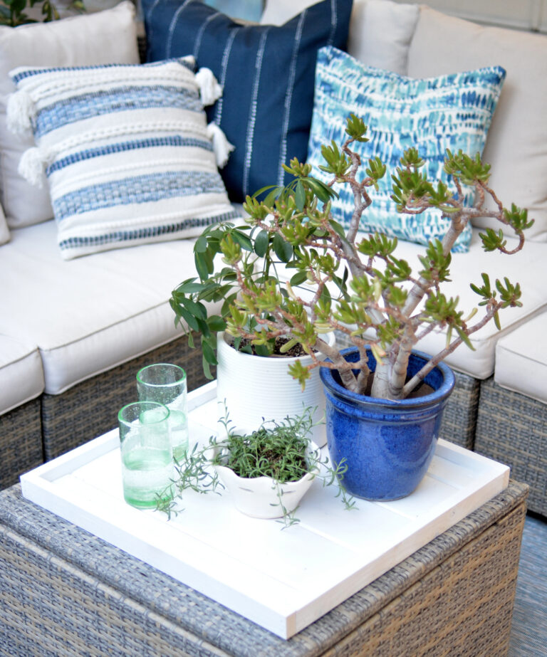 Plant Filled Summer Courtyard | Centsational Style