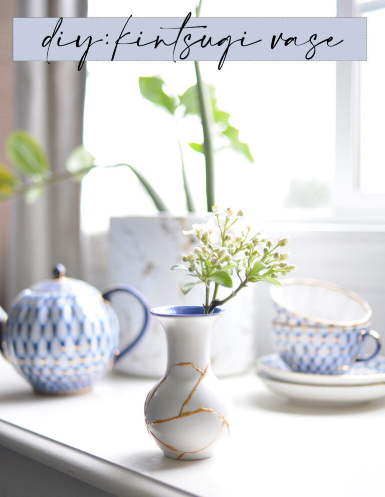 DIY Kintsugi Vase | Centsational Style