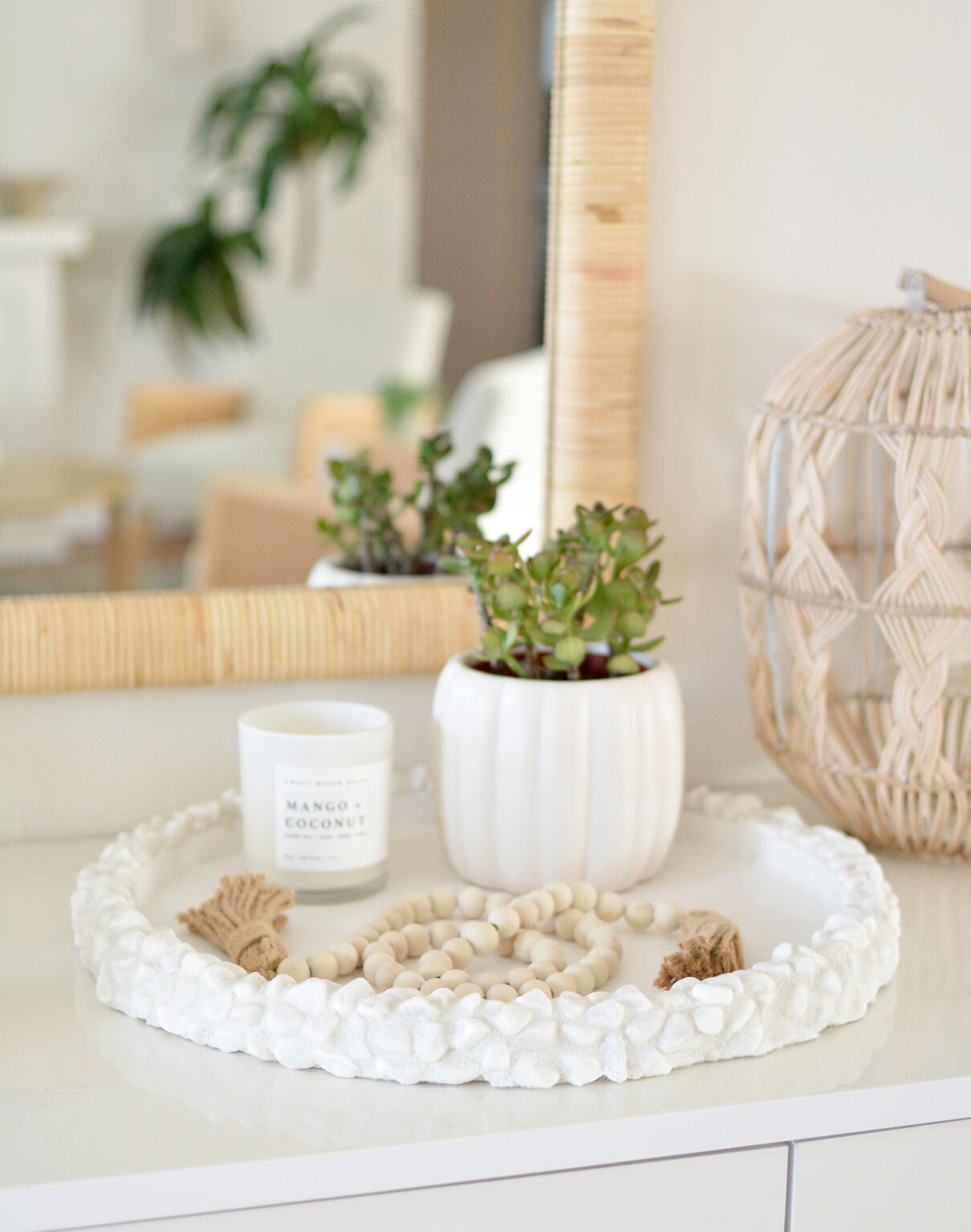 DIY White Stone Tray | Centsational Style